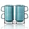 Amazon.com: Adewnest Stackable Coffee Mugs with Rack: 13 oz Stacking ...