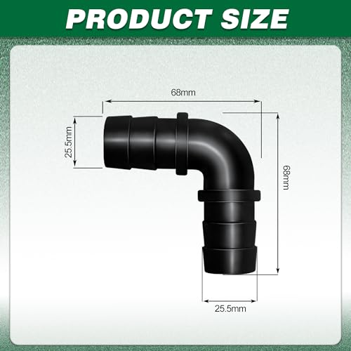 LONGRUNNEW 1 Inch Elbow Barb Fitting Pond Hose Adapter Air Hose ...
