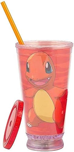 Amazon.com | Pokemon Charmander 18oz Carnival Cup w/ Floating Confetti ...