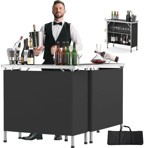 Amazon.com: PARTYPONG Folding Portable Party Bar w/Patented Multi-Color ...