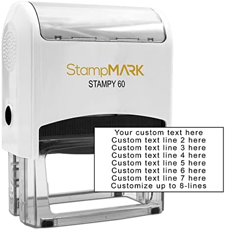 Amazon.com : StampMark Customized Office Self Inking Stamp - 8-Lines ...