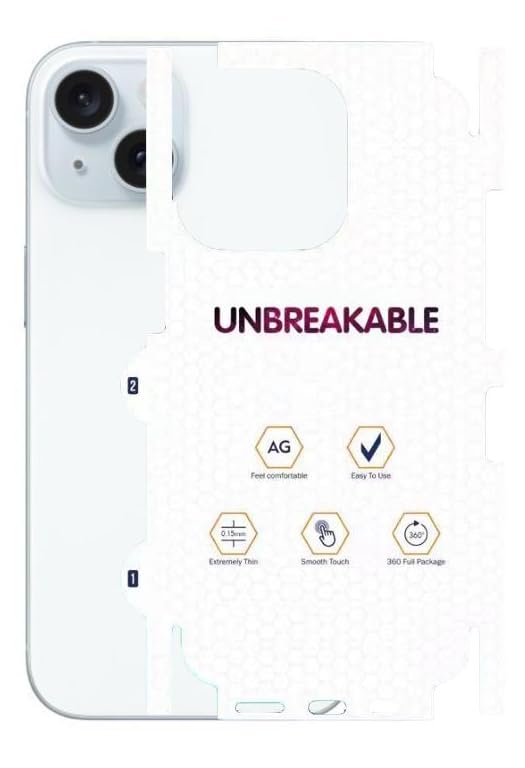 A3sprime Back Skin Guard Protector for iPhone 15 |9H Surface Hardness ...