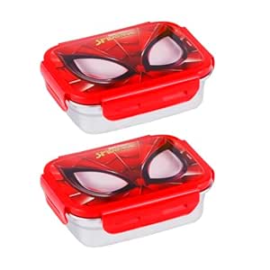 Buy Zenith 400-Set of 2 Steel Lunch Box (Spiderman Eyes) Online at Low ...