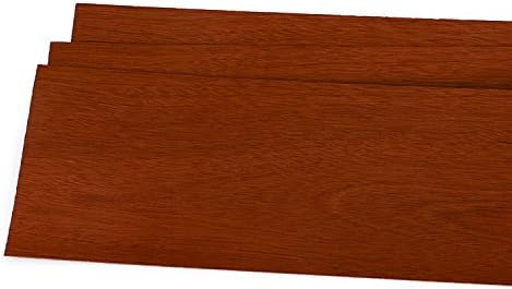 Mahogany 1/16" Thick Wood Veneer Pack: 24" Lenght, 4-1/2" to 7-1/2 ...