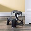 Amazon.com: Home Basics 2-Stair Step Stool, Holds Up to 250 Lbs ...