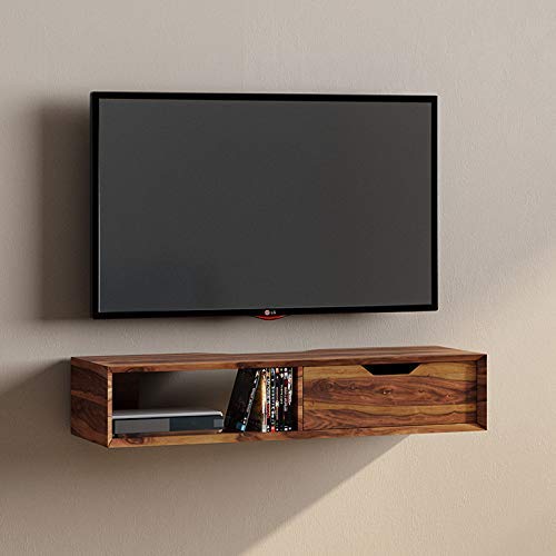 Woodsy Wooden Wall Drawer, Wall Mount Shelf (Brown) : Amazon.in: Home ...
