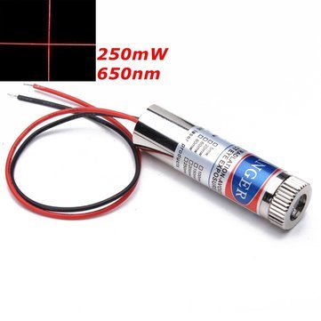 650nm 250mW Focusable Red Cross Laser Module Laser Generator Diode ...