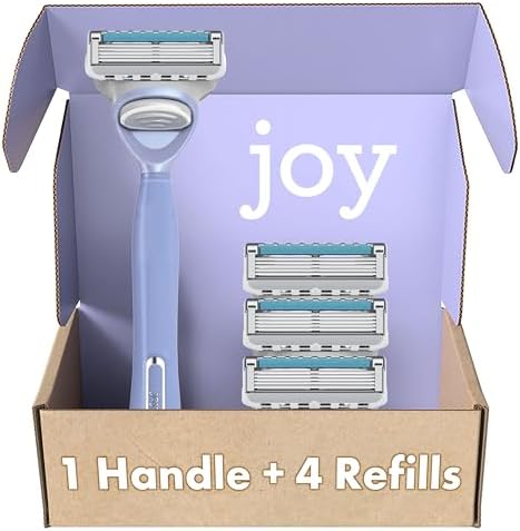 Amazon.com: joy Razors for Women, 1 Handle, 4 Razor Blade Refills ...