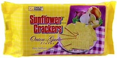 Amazon.com: Croley Foods Sunflower Crackers, Onion-Garlic Flavor, 7 ...