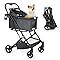 Amazon.com: Beberoad Pets T1 Double Pet Stroller for 2 Small Dogs or ...