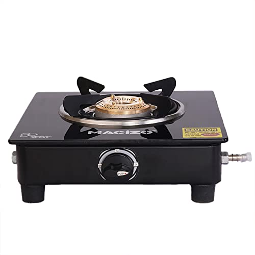 Macizo ECO Glass Cook Top |1 Heavy Weight Brass Burners | High thermal ...