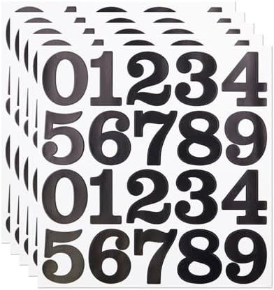 2 Inch Number Stickers for Mailbox, Black Waterproof Number Stickers ...