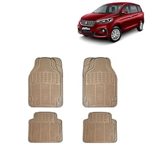 KINGSWAY® Anti-Skid Rubber Car Floor Mat Compatible with Maruti Suzuki Ertiga, (Year 2018-2022 ...