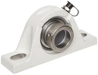 Timken RAK1 3/8PT Pillow Block, 2 Bolt Holes, Relubricatable, Non-Expansion, Polymer, Eccentric ...