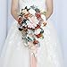 Amazon.com: Ansho Rustic Artificial Flowers Bridal Bouquet, Silk Flower ...