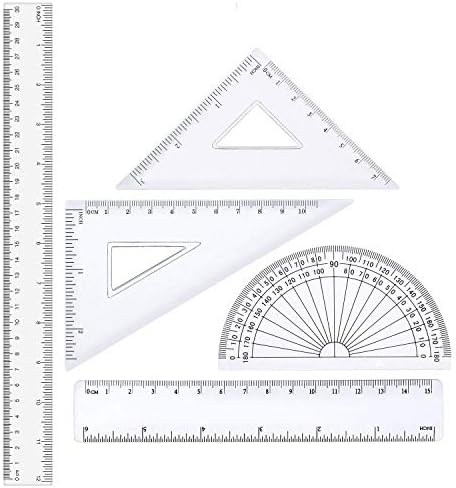 Amazon.com: 12 inches Plastic Ruler & 6 inch Straight Ruler & Plastic ...