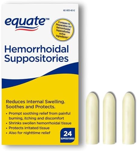 Amazon.com: Equate Hemorrhoidal Suppositories - 24 Count, Relief from ...