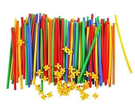 Buy FDWG DIY Plastic Pipe Stick Assembly Toy Colorful Building Block ...
