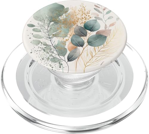 Amazon.com: Botanical Watercolor Eucalyptus Leaves Green Blossom ...