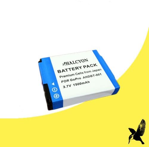 Amazon.com: Halcyon 1500 mAH Lithium Ion Replacement Battery for GoPro ...