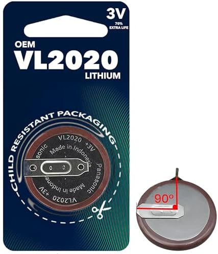 (2pcs) Panasonic VL2020, - (Horizontal Mount) - VL-2020/HFN Lithium ...