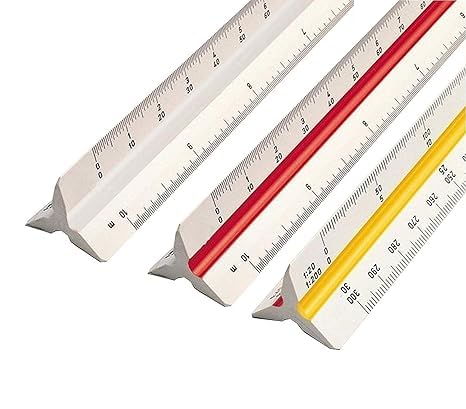 Deziine.Fx® Plastic Triangular Scale Ruler 3 Sides for Architecture ...