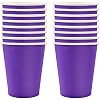 POPOYU 16Pcs Dark Purple Party Paper Cups,Dark Purple Party Tableware ...