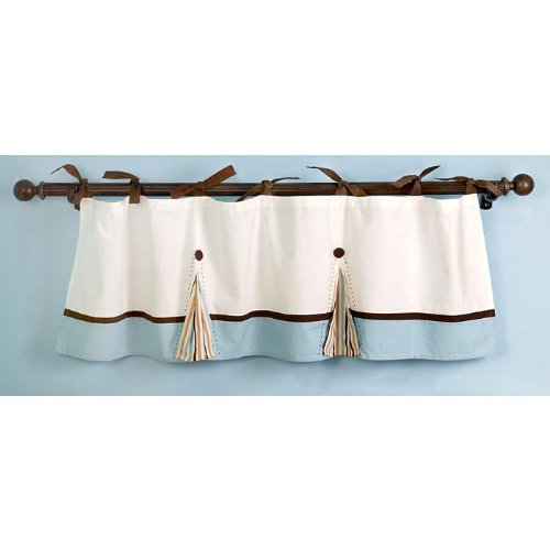 Amazon.com : My Baby Sam Barefoot Dreamin Valance, Blue/Brown : Baby ...