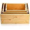 Amazon.com: DEAYOU 3 Pack Bamboo Storage Bin, Bamboo Storage Box Crate ...