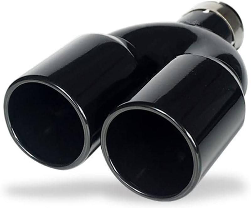 Amazon.com: Black Dual Exhaust Tip 2.5 Inlet 3.5 Outlet Dual Black ...