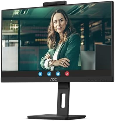 AOC Q27P3CW- 27 Inch QHD Monitor, 75Hz, IPS, WebCam, Height Adjust ...