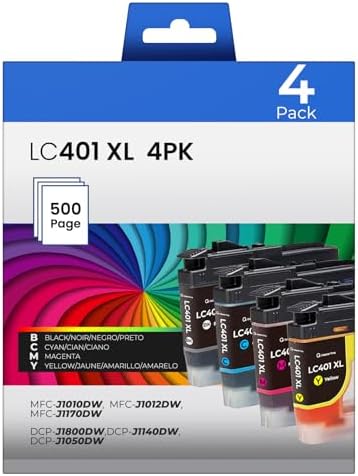 Amazon.com: LC401XL Ink Cartridges MFC-J1010DW DCP-J1140DW Compatible ...