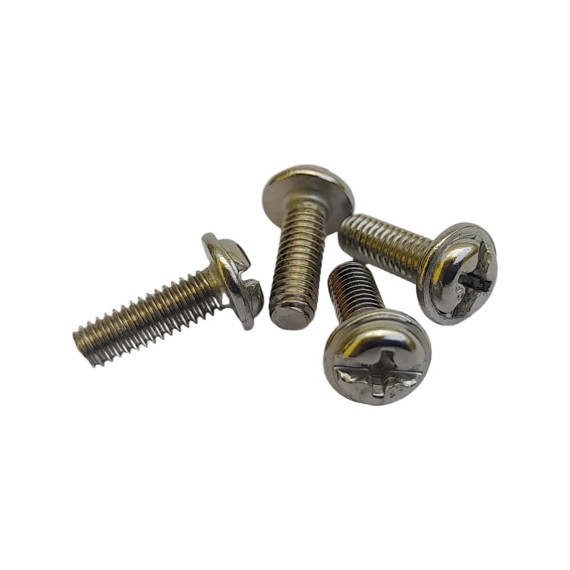 makerV M4 x 12 (18 Pcs), Phillips/Combination Head Screw with Washer ...