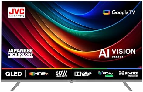JVC 109 cm (43 inches) AI Vision Series QLED Google TV LT-43NQ7165C ...