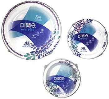 Amazon.com: Dixie Everyday Paper Plate & Bowl Bundle, Large Plate (44 ...