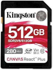 Kingston 256GB Canvas React Plus SD Card | Up to 280MB/s | High ...