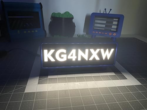 Amazon.com: Amateur Radio LED Call Sign Block for Ham Shacks or ...