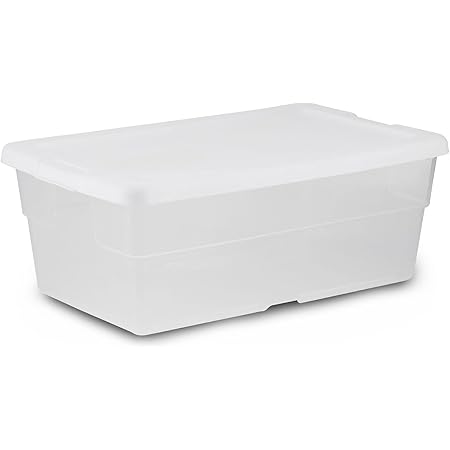Amazon.com: Sterilite 6 Quart Clear Plastic Stackable Storage Container ...