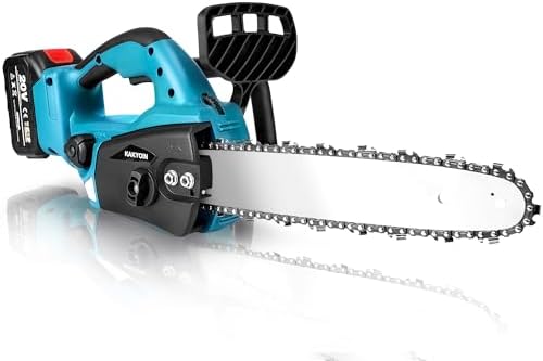 Amazon.com : Kakyoin 12-Inch 20-Volt Lithium-ion Cordless Chainsaw with ...