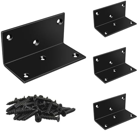 Amazon.com: 4PCS L Brackets for Wood, Corner Brackets Screws Set,2x4 ...