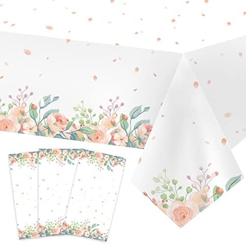 Amazon.com: BLUE PANDA Hello Baby Girl Shower Table Covers (54 x 108 in ...