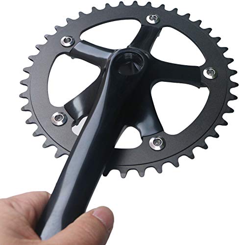 Snapklik.com : 165mm Single Speed Bike Crankset 44T 130BCD Square Taper ...