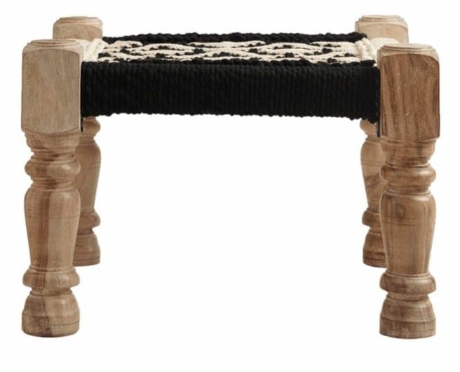 Pidha for Wooden Black and White Natural Cotton Rope Wooden Standard ...