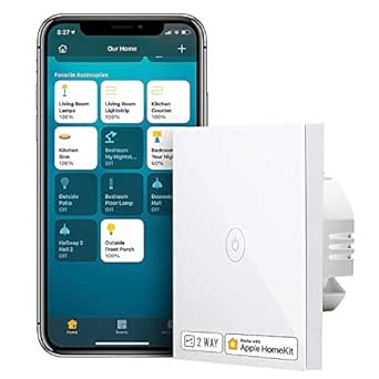 Smart Toggle Switch Compatible with HomeKit, Meross Switch WiFi Wall ...