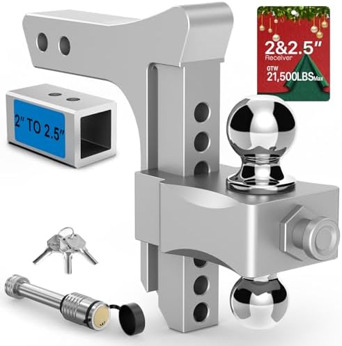 NenNicht Adjustable Trailer Hitch Drop, Fits 2 Inch Receiver, GTW ...