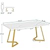 Amazon.com: Tribesigns Modern Gold Computer Desk: 55 Inches White and ...