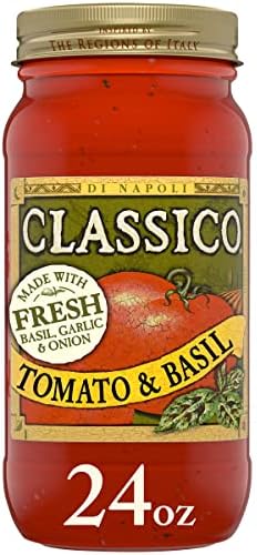 Amazon.com : Classico Tomato & Basil Spaghetti Pasta Sauce (24 oz Jar ...