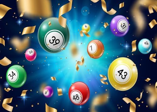 Amazon.com : CORFOTO 5x3ft Fabric Lottery Balls Backdrop Lotto Keno ...
