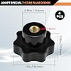 Amazon.com: Aifeier ET 4 Pcs M8 Knurled Thread Clamping Knob, Plum 7 ...