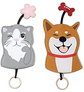 Amazon.com: DONGKER 4 PCS Pull Out Key Case,PU Leather Car Key Case Not ...